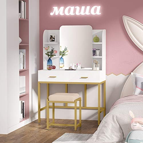 Coiffeuse pour chambre de fille girly